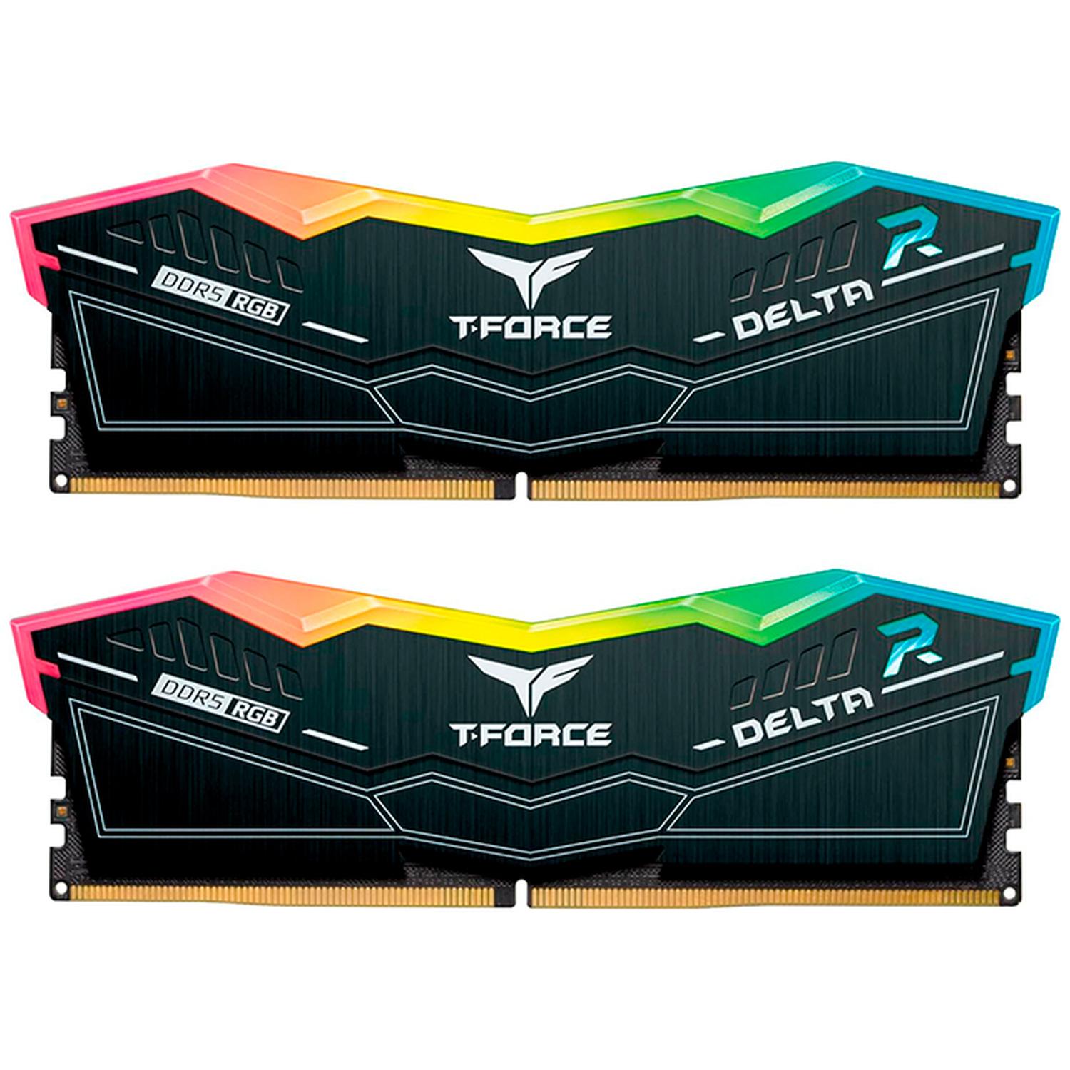 Memoria RAM DDR5 32GB 6000MT/s TEAMGROUP T-FORCE DELTA RGB 2x16GB Negr – GRUPO DECME