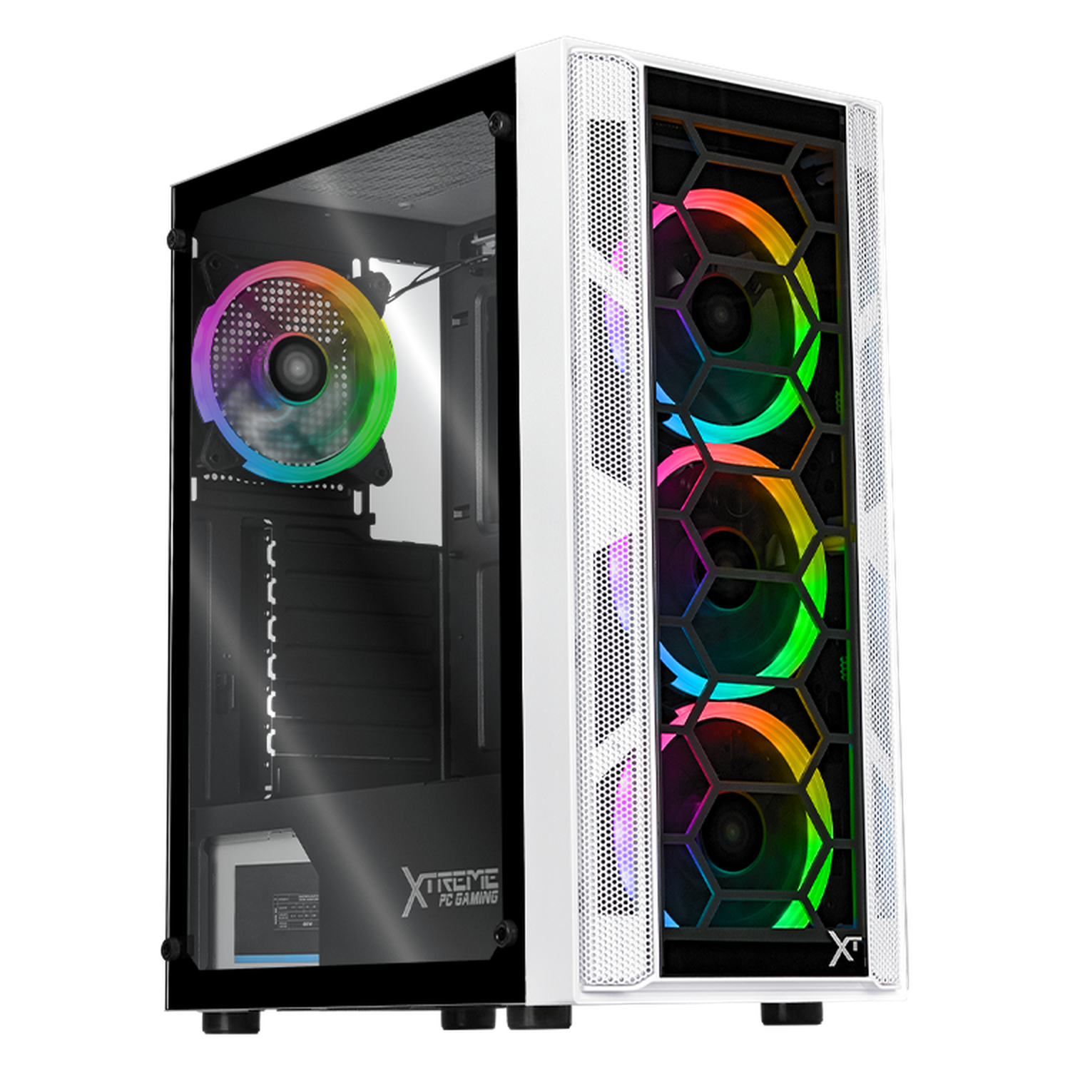 Gabinete XTREME PC GAMING Kronos Media Torre 4 Fan ARGB Blanco CXT6000 – GRUPO DECME