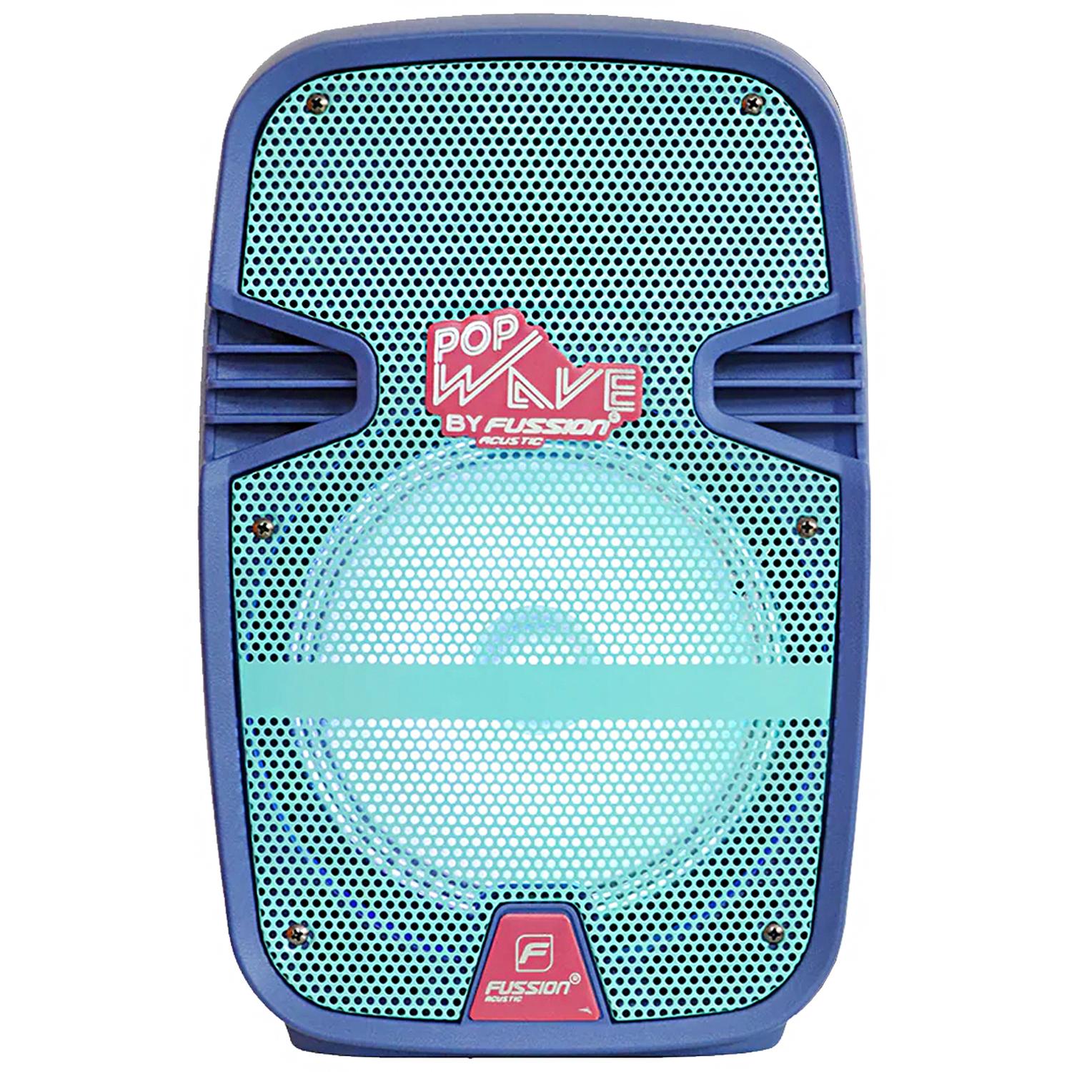 Bocina Bluetooth FUSSION ACUSTIC POP WAVE 8" 20000W Microfono RGB Azul ...