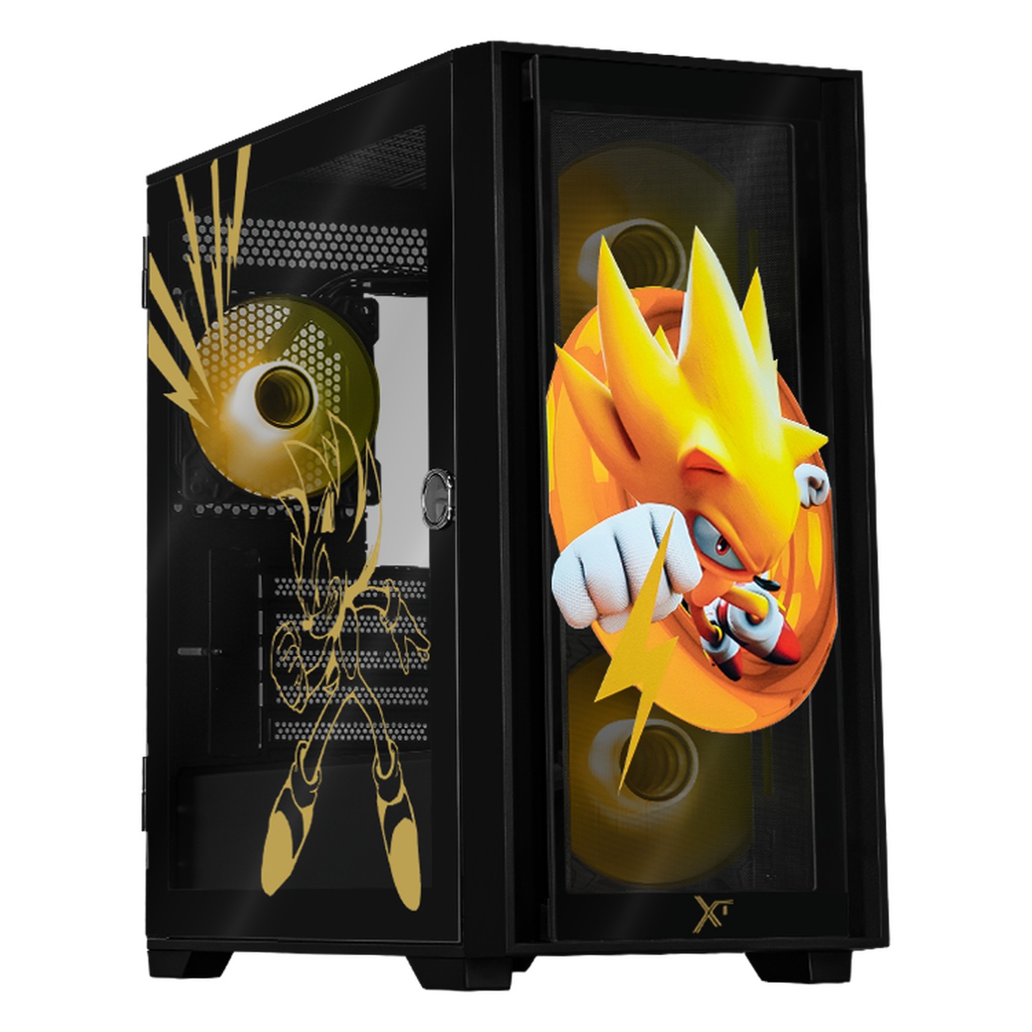 Gabinete XTREME PC GAMING Sonic Super Sonic Ring Edition Mini Torre 4 ...