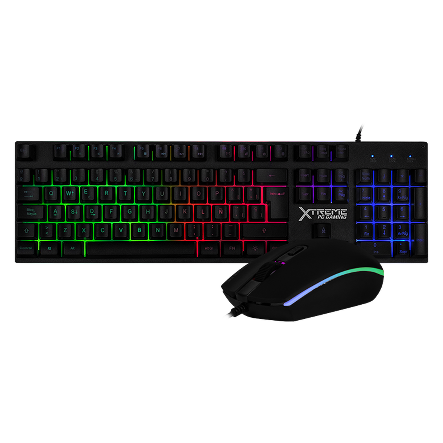 Kit Gamer 2 en 1 XTREME PC GAMING Battle Chief Teclado y Mouse Membran ...