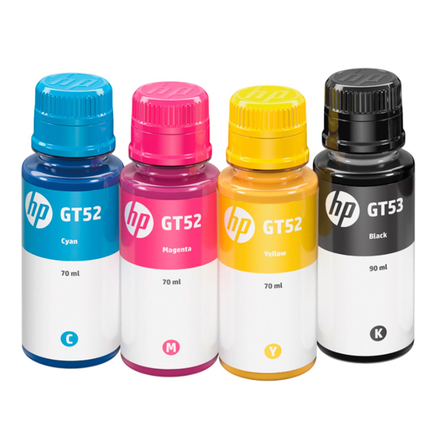 Kit 4 Botellas de tinta HP GT53 GT52 Smart Tank 200/300/400/500/600/70 ...