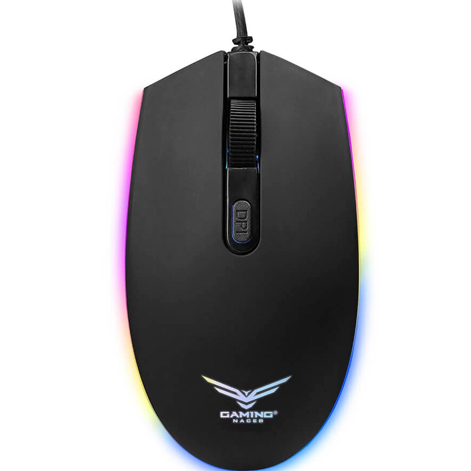 Mouse Gamer NACEB CROSSFIRE USB 1200DPI RGB Negro NA-0936 – GRUPO DECME